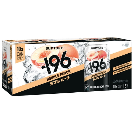 Minus 196 Double Peach 10 pack cans – Warehouse Liquor Store