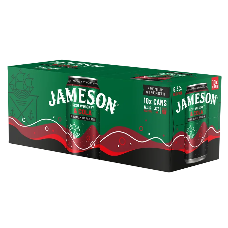Jameson & Cola 6.3% 10 pack cans – Warehouse Liquor Store